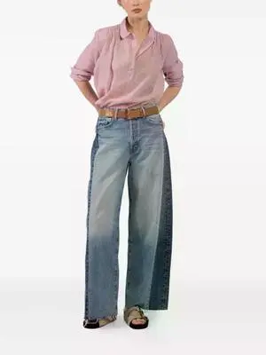 MOTHER Paneled High-waist Jeans