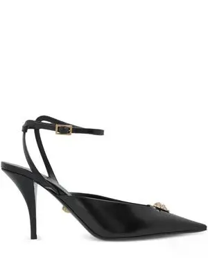 Versace 85mm Medusa-embellished Pointed-toe Pumps