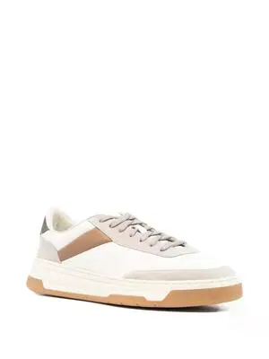 BOSS Panelled Leather Sneakers