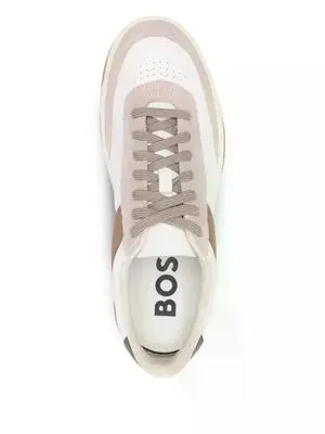 BOSS Panelled Leather Sneakers