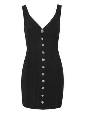 ROTATE BY BIRGER CHRISTENSEN Rose-buttoned Mini Dress