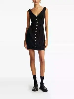 ROTATE BY BIRGER CHRISTENSEN Rose-buttoned Mini Dress