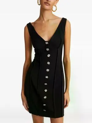 ROTATE BY BIRGER CHRISTENSEN Rose-buttoned Mini Dress