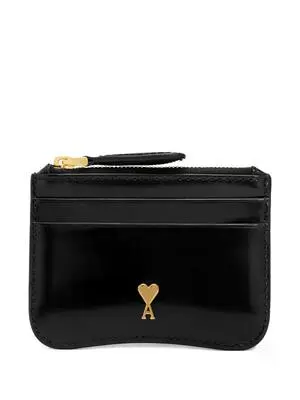 Ami Paris Paris Leather Cardholder - Black