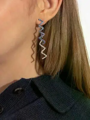 Marni Crystal-embellished Zigzag Earrings