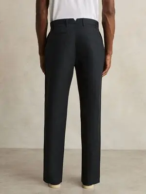 REISS Shade Relaxed-fit Cotton-linen Trousers
