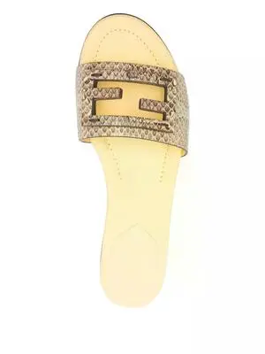 Fendi Snakeskin Leather Sandals