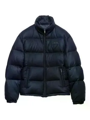 Prada Prada Quilted Cashmere Down Jacket F0008 Blue