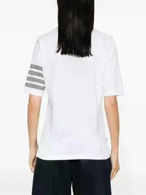 Thom Browne Cotton T-shirt With Four-bar Stripe Detail