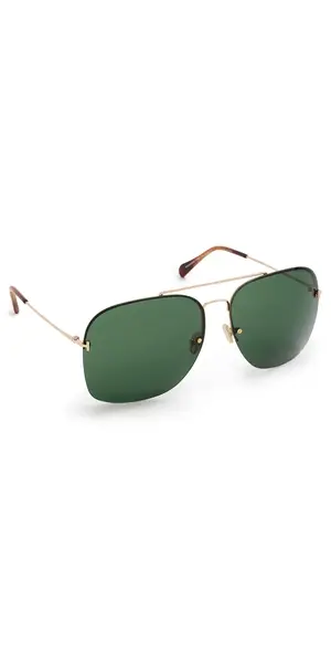 TOM FORD Mackenzie-02 Aviator Sunglasses - Shiny Yellow Gold