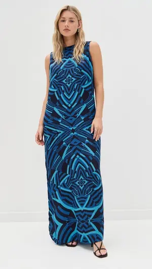 87ORIGINS Kaleidoscope Printed Maxi Dress