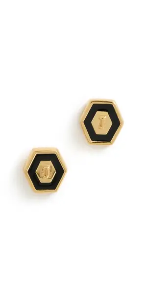 GWEN BELOTI Initial Hex Stud Earrings - J