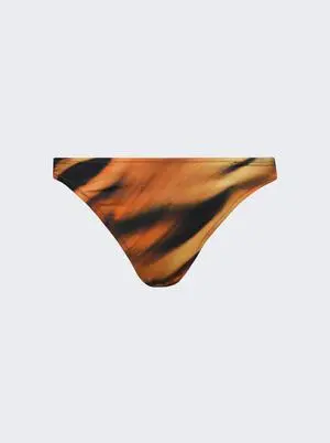 SKIMS X Roberto Cavalli Dipped Mid Coverage Bikini Bottom Tiger Face Print - Brown