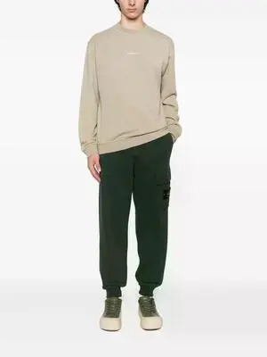 Stone Island Logo-print Cotton Sweatshirt - Neutrals