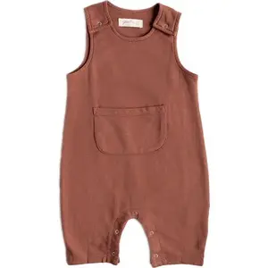 PEHR Organic Cotton French Terry Overalls - Clay