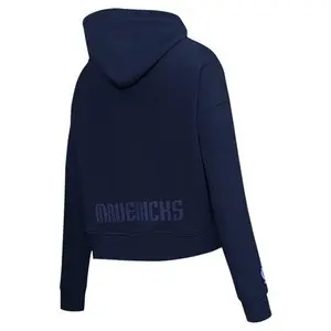 PRO STANDARD Dallas Mavericks Jewels Cropped Pullover Hoodie - Navy