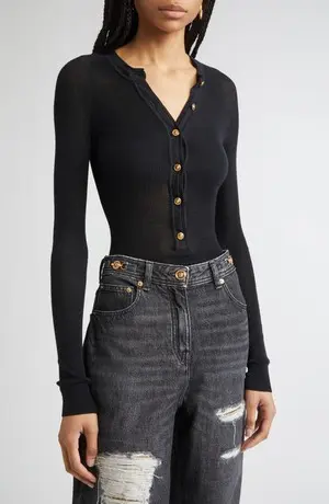 Versace Button Detailed Sweaters For Women