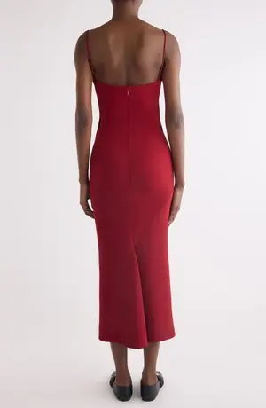 Givenchy Tailored Cady Sheath Dress - Dark Red