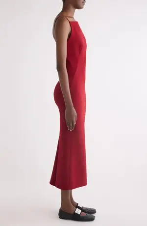 Givenchy Tailored Cady Sheath Dress - Dark Red