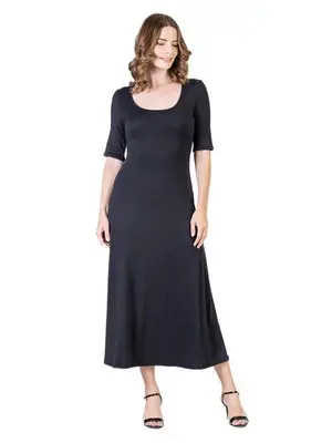 24seven Comfort Apparel Maxi Day Dresses