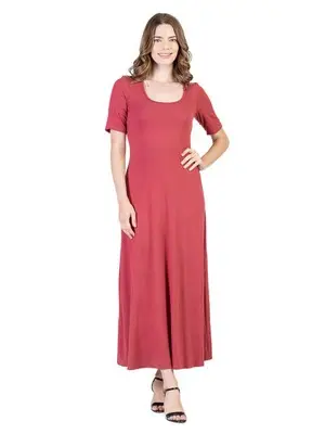 24seven Comfort Apparel Maxi Day Dresses