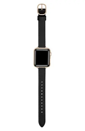 POSH TECH Leather Apple Watch Band - Black