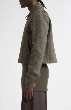 Rick Owens Concordians Alice Brad Wool Jacket - Bosco