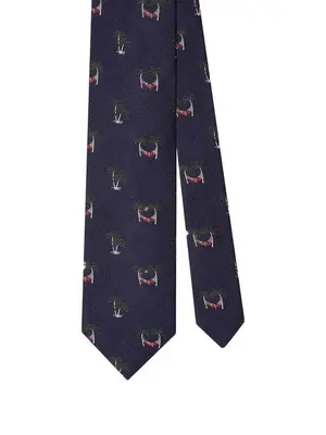 Robert Talbott Palm Hammock Necktie - Navy