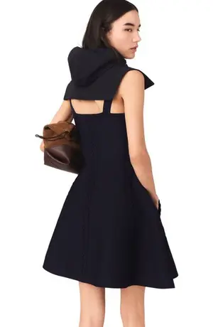 Maje Mini Knitted Babydoll Dress
