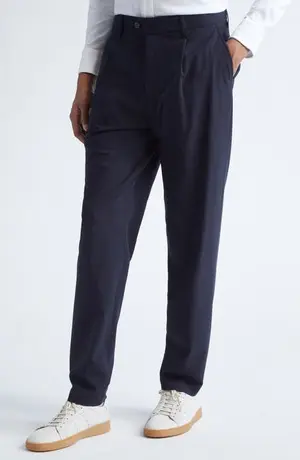 Eleventy Pleated Stretch Virgin Wool Pants