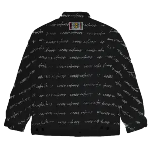 CROSS COLOURS Signature Print Oversized Denim Jacket