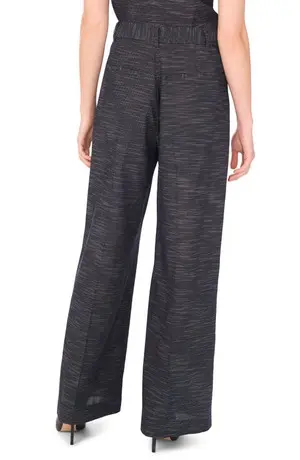 1.State Striped High-waist Wide-leg Pants