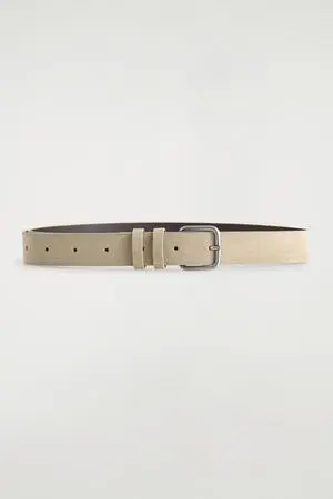 Cos Classic Suede Belt Beige