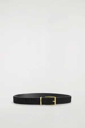 Cos Classic Suede Belt - Black