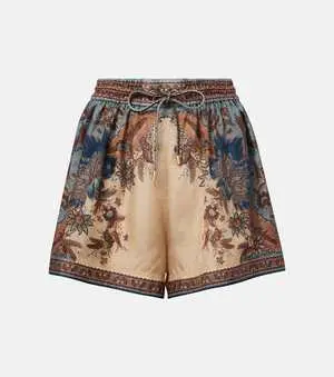 Zimmermann Paisley Silk Shorts