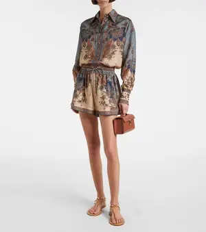 Zimmermann Paisley Silk Shorts