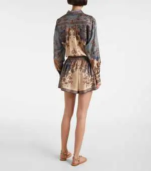 Zimmermann Paisley Silk Shorts