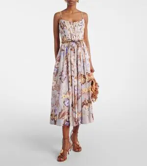 Zimmermann Rhiannon Floral Cotton Bustier Dress