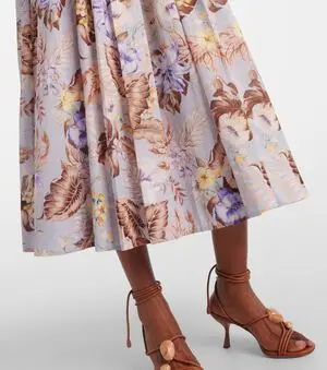 Zimmermann Rhiannon Floral Cotton Bustier Dress