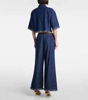 Zimmermann Rhiannon Fringed Wide-leg Jeans