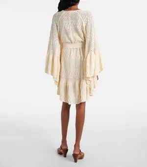 Zimmermann Coco Gathered Lace Minidress