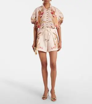 Zimmermann Ascension Shirred Floral Blouse