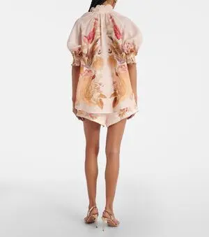 Zimmermann Ascension Shirred Floral Blouse