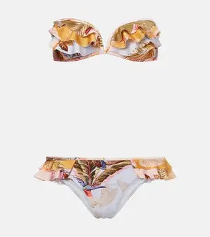 Zimmermann Ascension Floral Ruffled Bikini - Multicoloured
