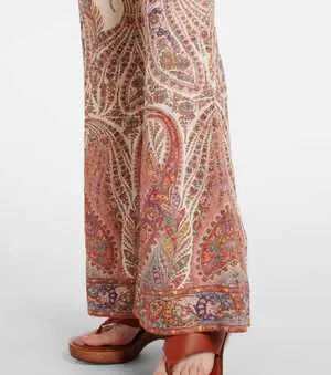 Zimmermann Paisley Linen Flared Pants