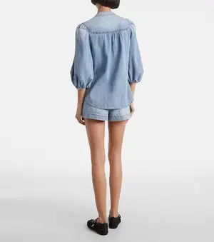 Zimmermann Lucky Denim Blouse - Blue