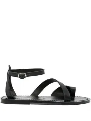 K.JACQUES Leather Cross-strap Sandals