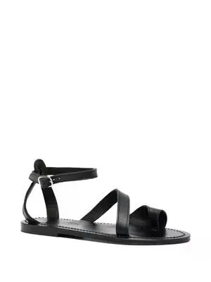 K.JACQUES Leather Cross-strap Sandals