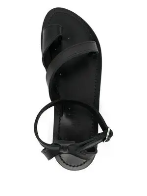 K.JACQUES Leather Cross-strap Sandals