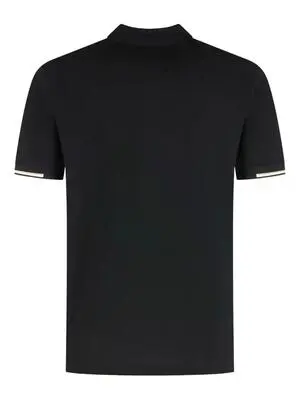 BOSS Piqué-weave Cotton Polo Shirt - Black